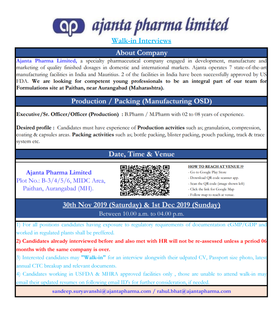 Ajanta Pharma Limited Ajanta Pharma Limited